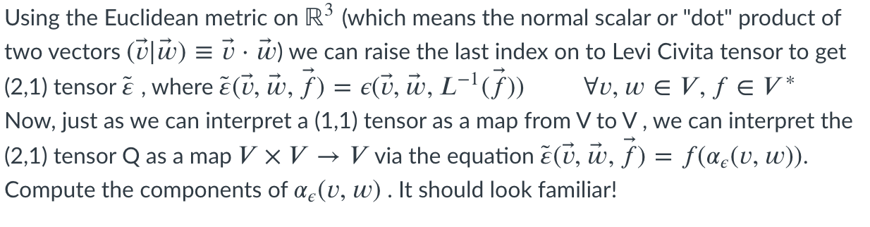 Solved Using the Euclidean metric on R3 (which means the | Chegg.com