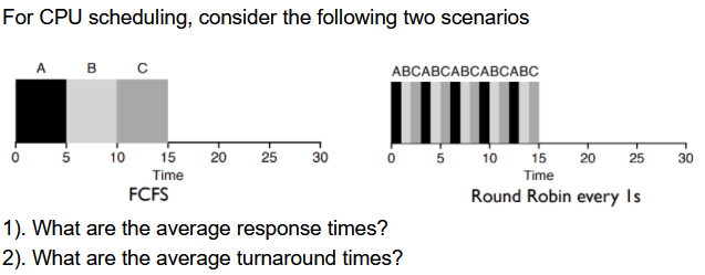 Solved For CPU scheduling, consider the following two | Chegg.com