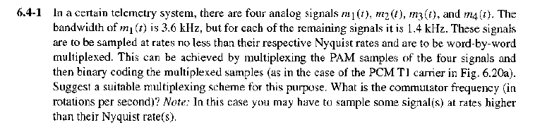 Solved 6.4-1 In a certain telemetry system, there are four | Chegg.com
