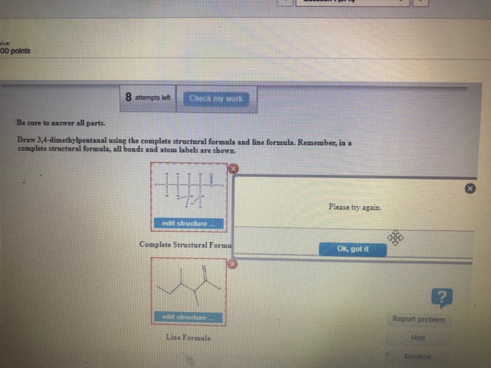 Solved Be sure to answer all parts. Draw the structure of | Chegg.com