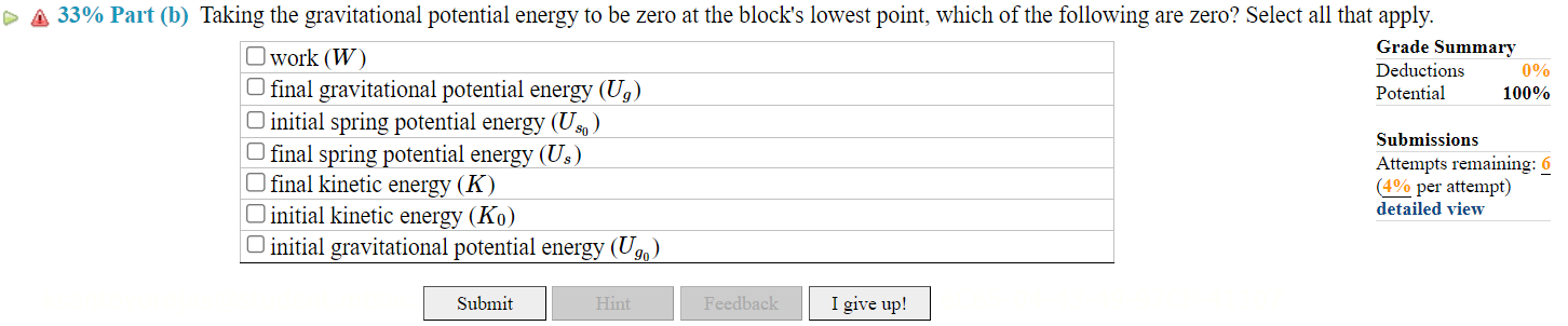 Solved (17\%) Problem 4: A block of mass M=2.3 kg is | Chegg.com