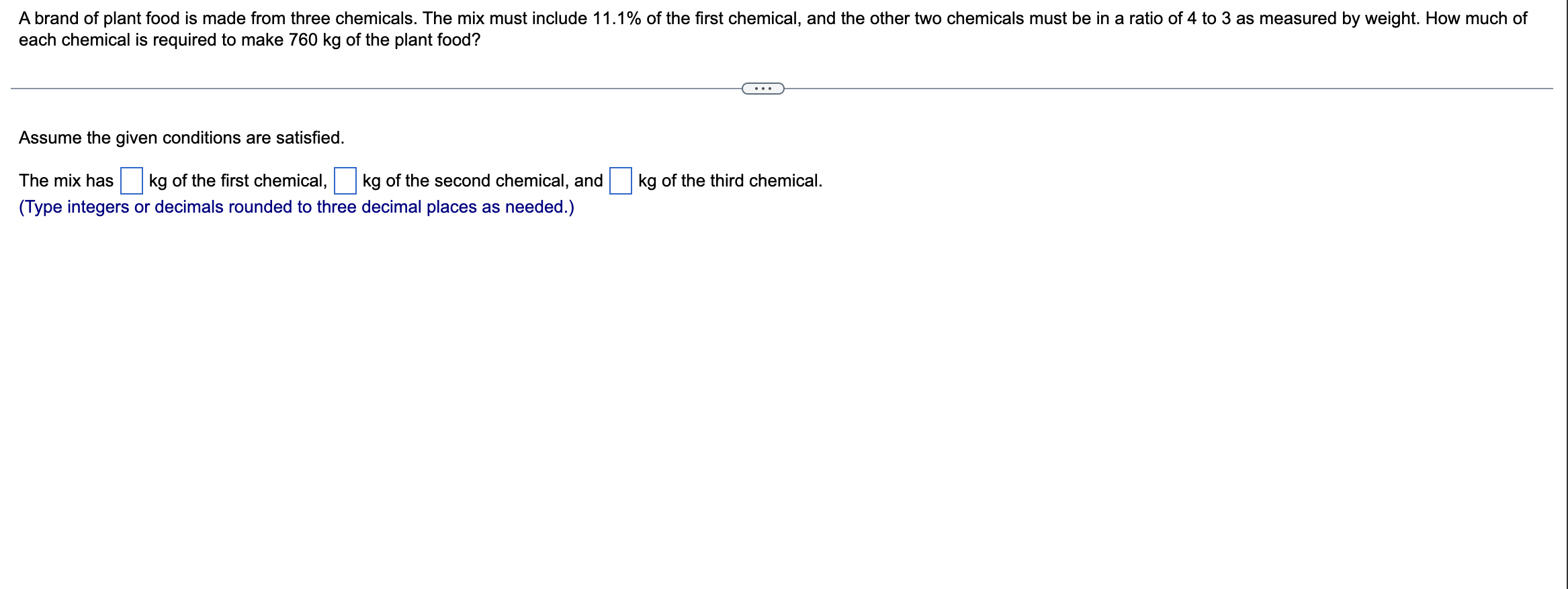 Solved Assume the given conditions are satisfied. The mix | Chegg.com