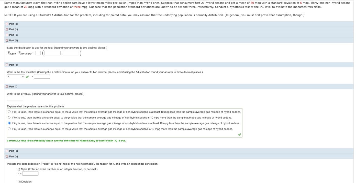 Solved ⊕ Part (a) ⊕ Part (b) ఉ Part (c) Part (d) State the | Chegg.com