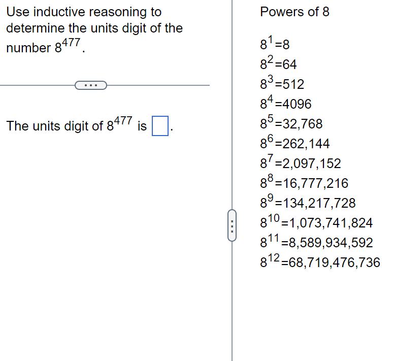 Solved \begin{tabular}{l|l} Use inductive reasoning to | Chegg.com