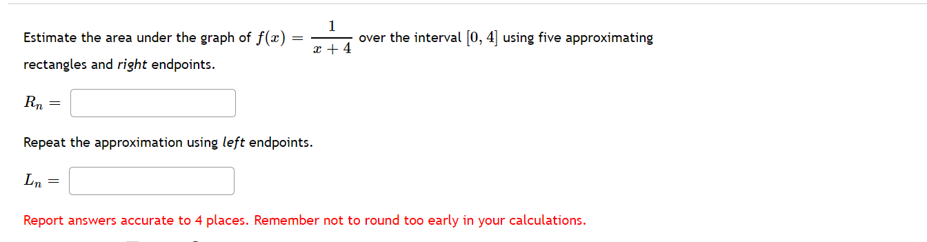 Solved 1 Estimate the area under the graph of f(x) | Chegg.com