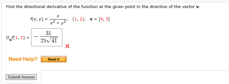 Solved Find the directional derivative of the function at | Chegg.com