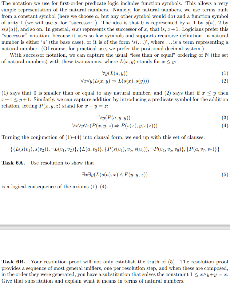 Solved The notation we use for first-order predicate logic | Chegg.com