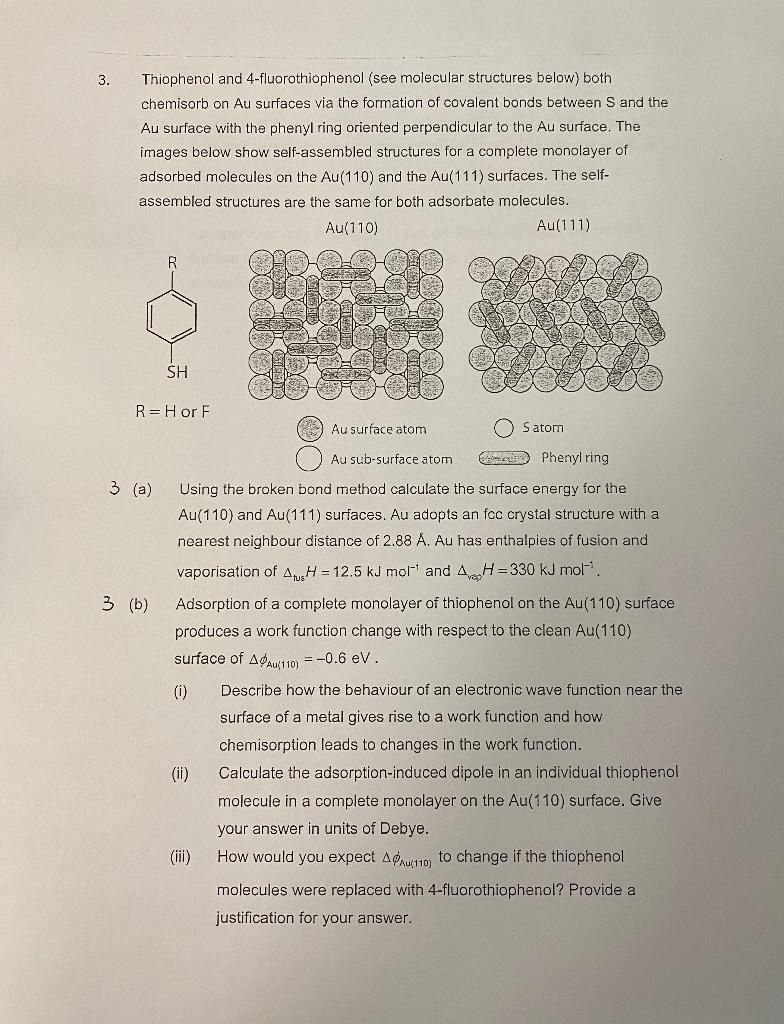 Solved 3. Thiophenol and 4-fluorothiophenol (see molecular | Chegg.com