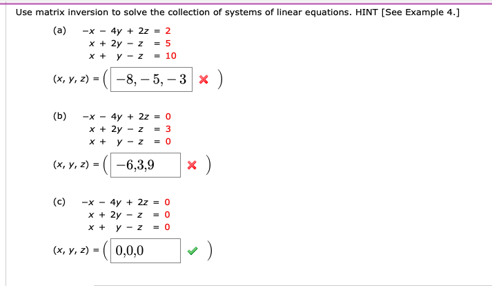 Solved Use row reduction to find the inverses of the given | Chegg.com