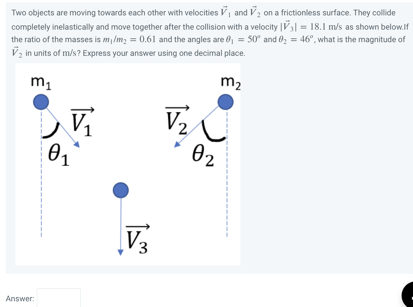 Solved Two objects are moving towards each other with | Chegg.com