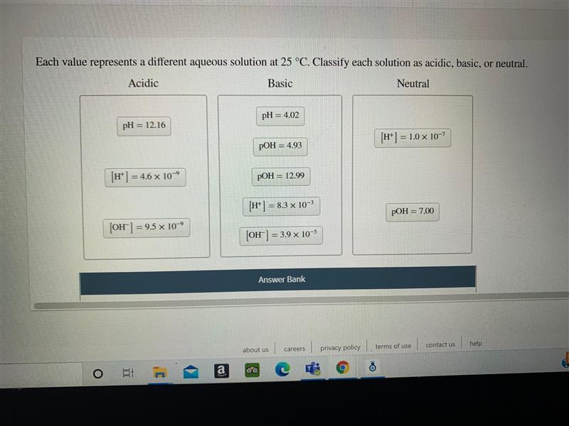 Solved Each value represents a different aqueous solution at | Chegg.com