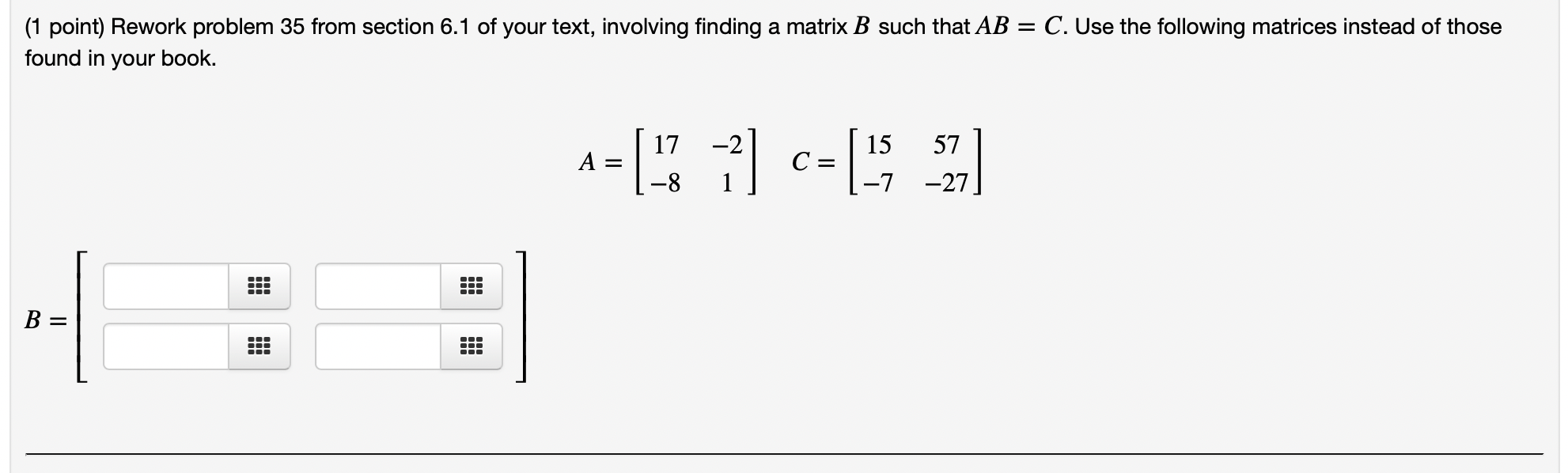 Solved 1 Point Rework Problem 35 From Section 6 1 Of Your