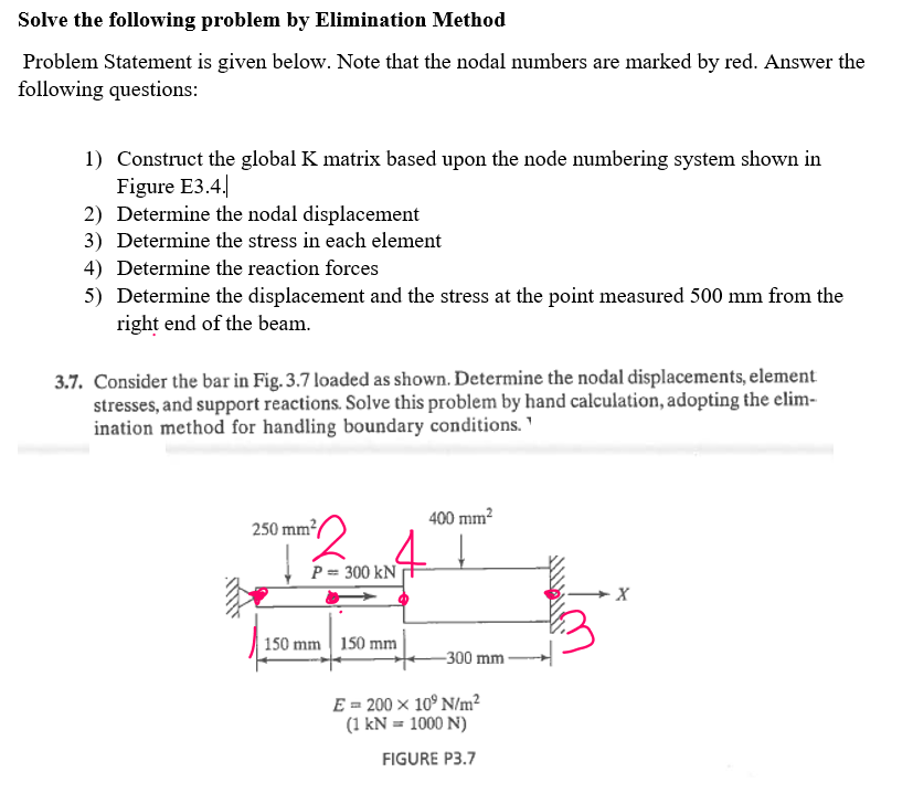 Solved Solve the following problem by Elimination Method | Chegg.com