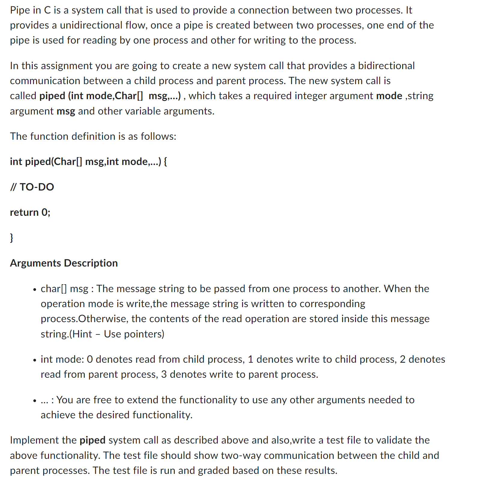 Solved - ﻿char[] ﻿msg : The message string to be passed from | Chegg.com