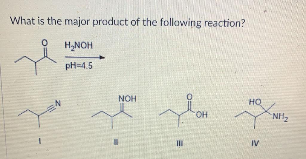 Solved What is the major product of the following reaction? | Chegg.com