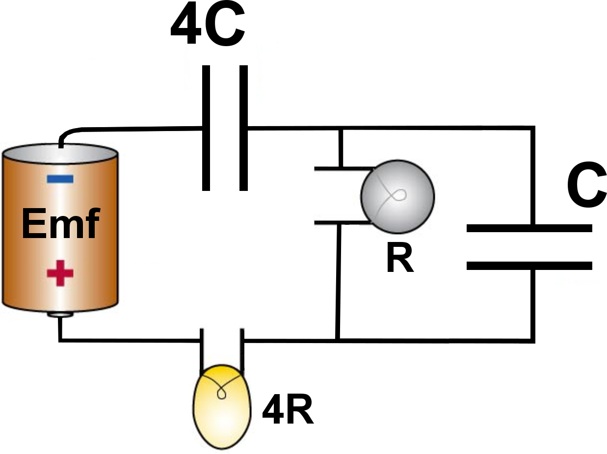 Solved Using the loop and node rule, calculate the charge on | Chegg.com