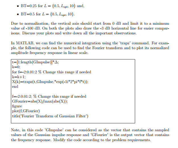 Problem 4: (80 points) (Gaussian Filter] The impulse | Chegg.com