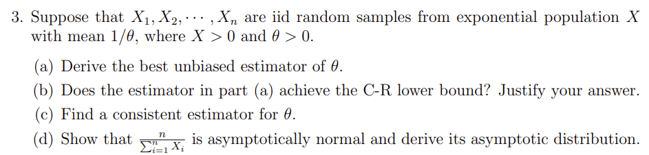 Solved Suppose that x1,x2,cdots,xn ﻿are iid random samples | Chegg.com