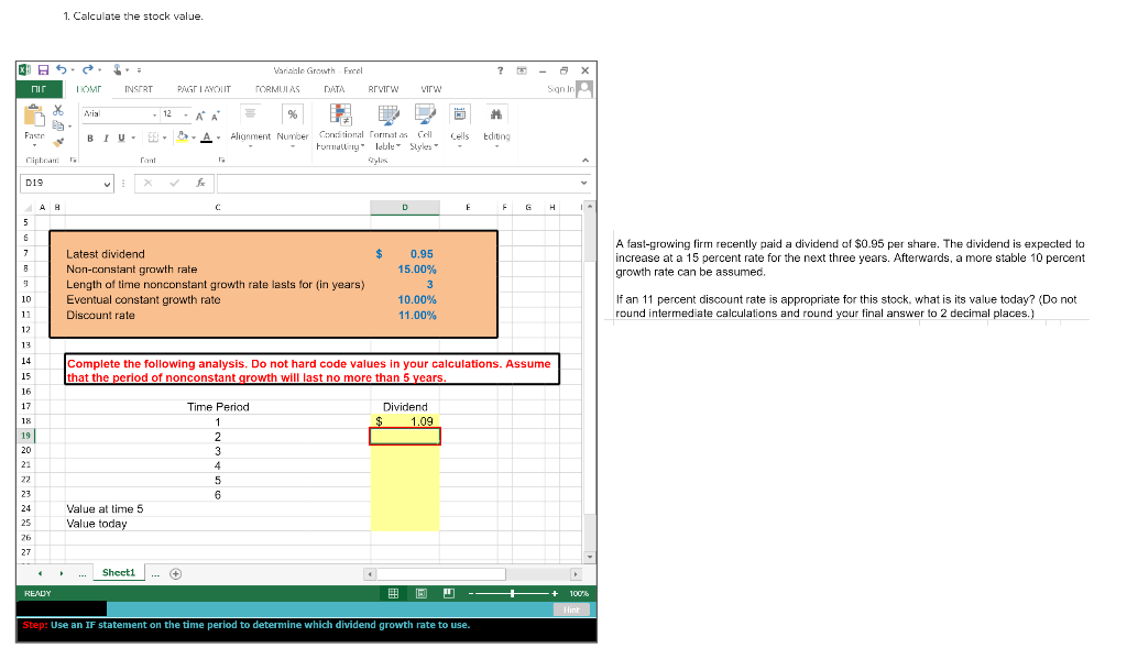 Solved Excel =IF statement Formula. Please use the cell | Chegg.com