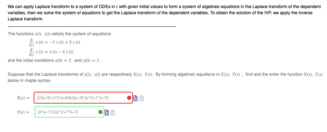 Solved We can apply Laplace transform to a system of ODEs in | Chegg.com