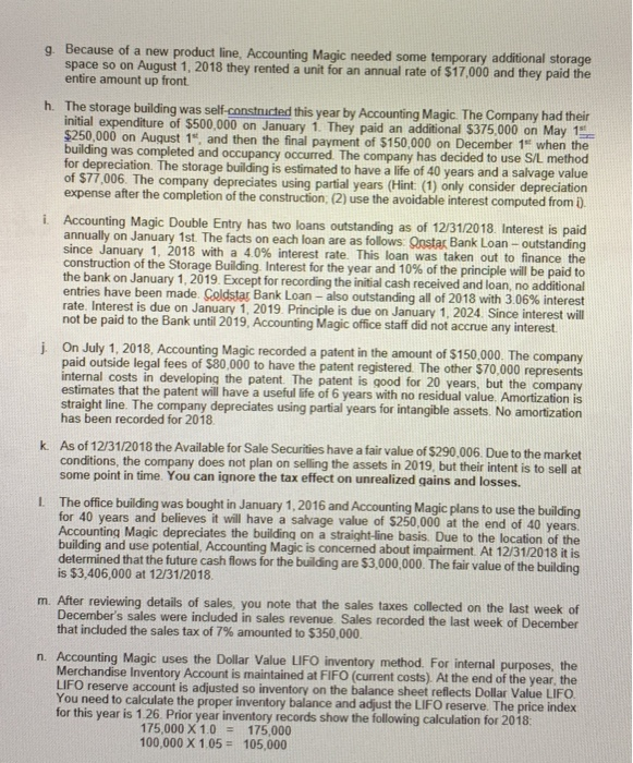 Solved Accounting Magic Inc End of Period Worksheet For the | Chegg.com