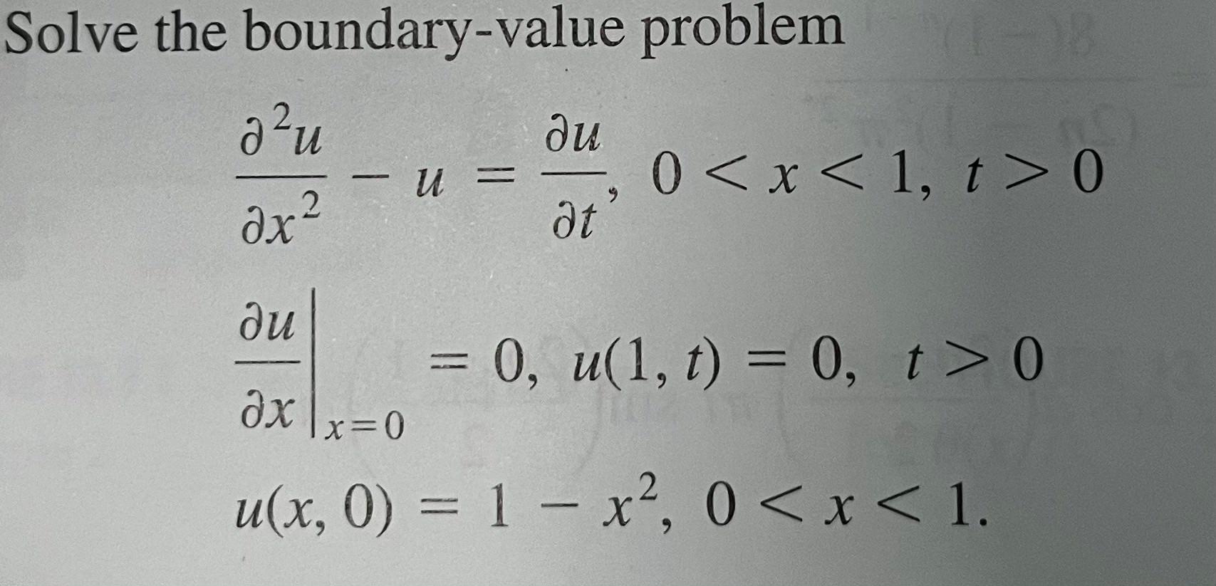 Solved Solve the boundary-value problem (-)8 2²u И ди - 00 и | Chegg.com