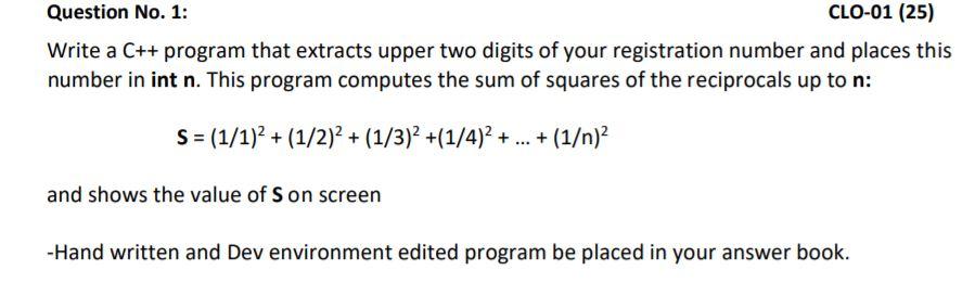 Solved Write A C Program That Extracts Upper Two Digits Of 