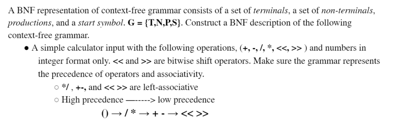 Solved BNF representation of context-free grammar consists | Chegg.com