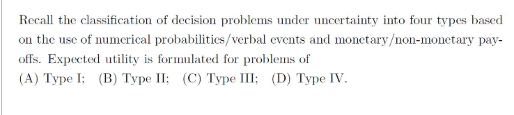 Solved Recall the classification of decision problems under | Chegg.com