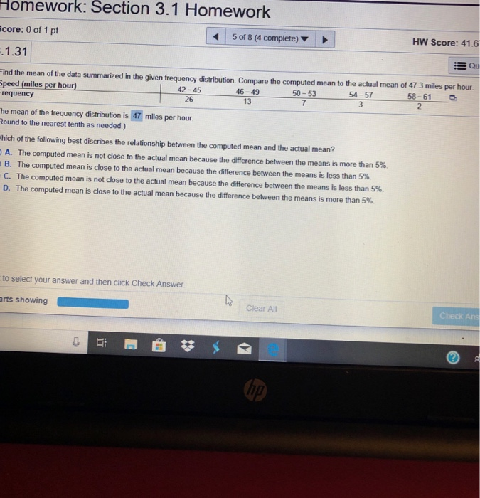 Solved Homework Section 3 1 Homework Core 0 Of 1 Pt 5 Of 8