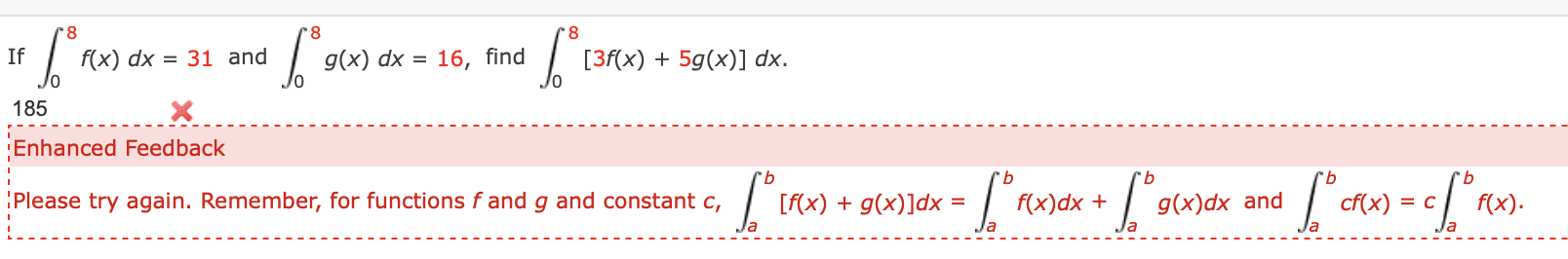 Solved 3 Given that fa ex dx = e3 – e, use the properties of | Chegg.com