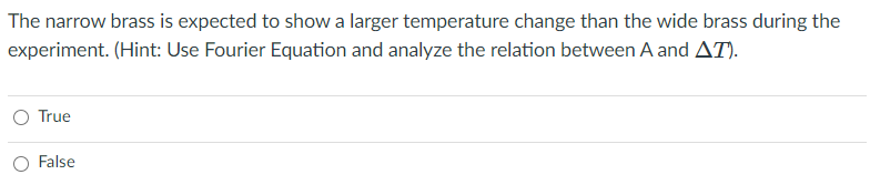 Solved The narrow brass is expected to show a larger | Chegg.com