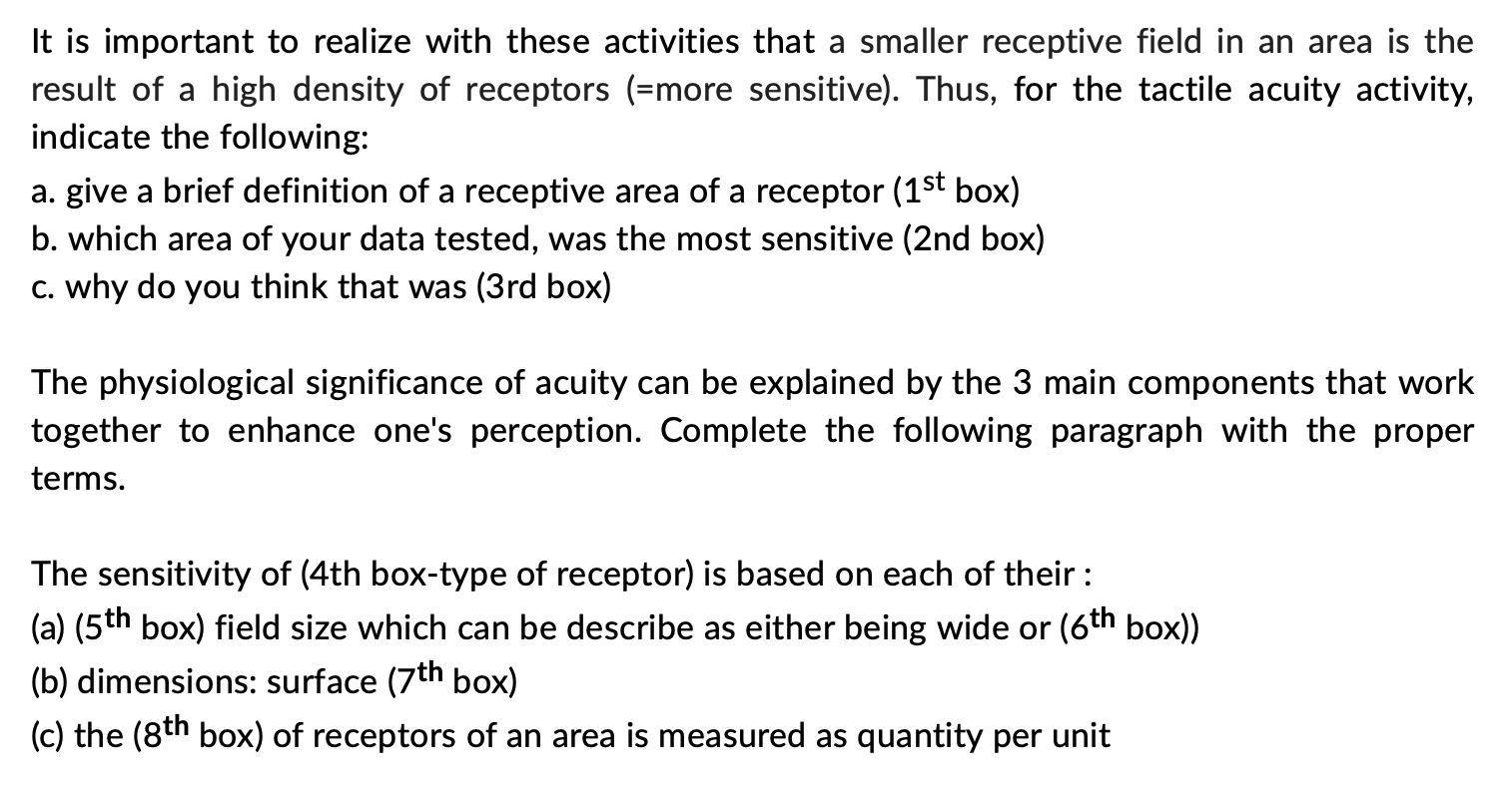 It is important to realize with these activities that | Chegg.com