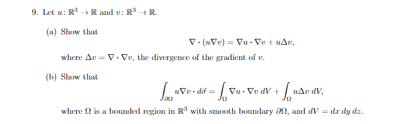Solved 9. Let u:R3→R and v:R3→R. (a) Show that | Chegg.com