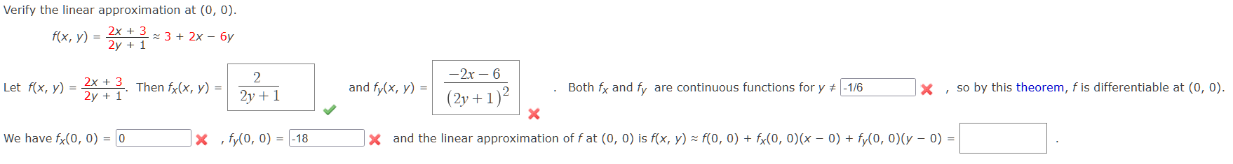 Solved Verify the linear approximation at (0,0). | Chegg.com