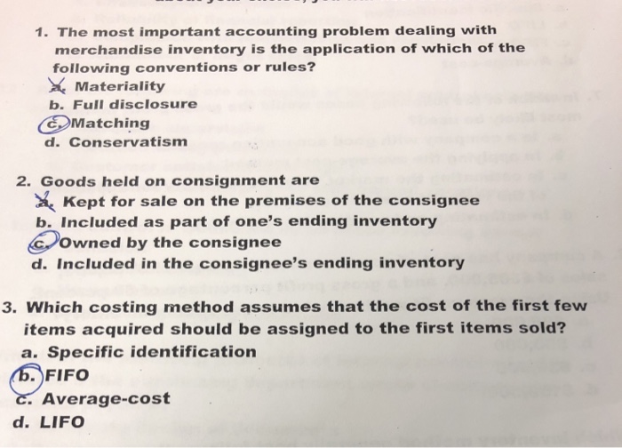 Solved 1. The most important accounting problem dealing with | Chegg.com