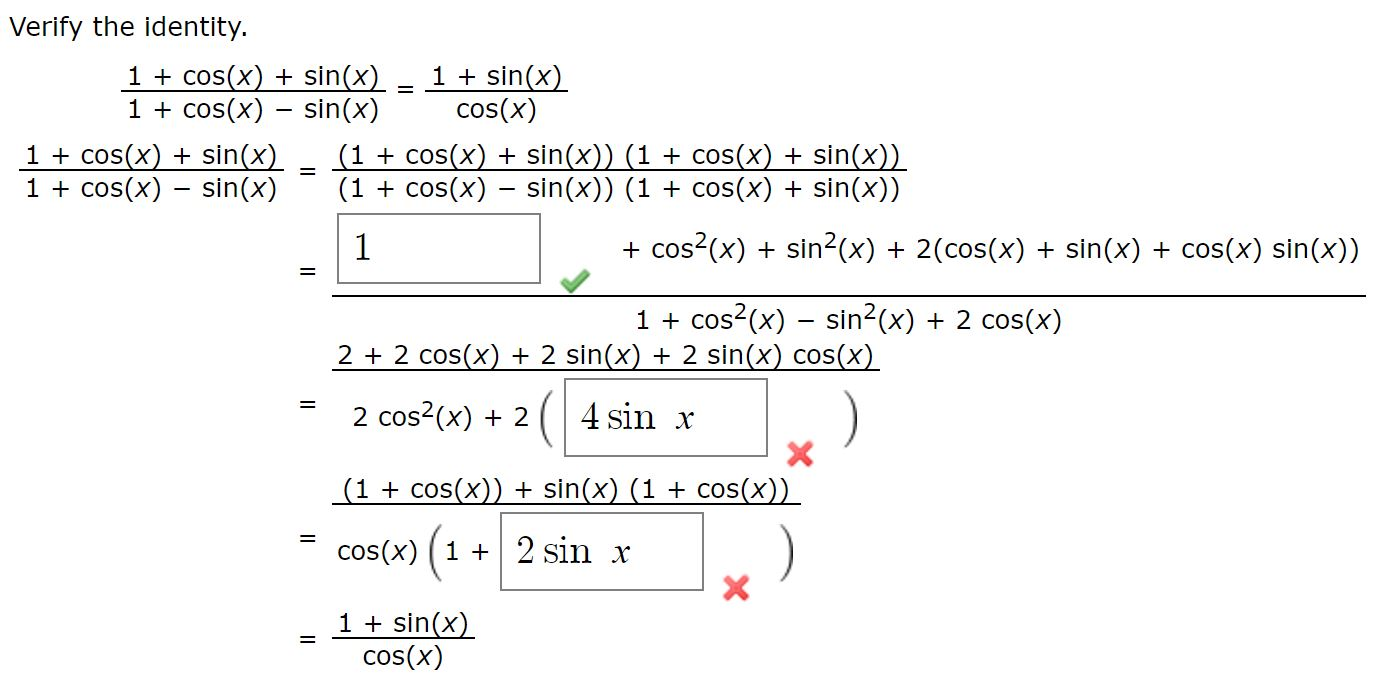 Solved Verify the identity. cos(O) 1 - sin(0) sin(0) - | Chegg.com