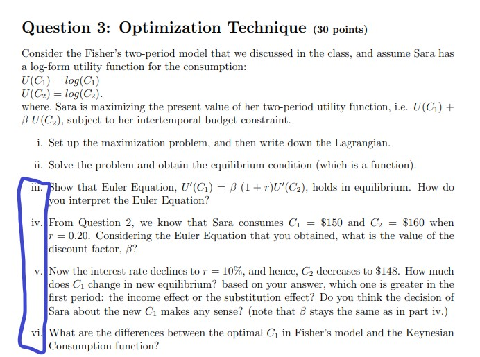 Question 3: Optimization Technique (30 points) | Chegg.com