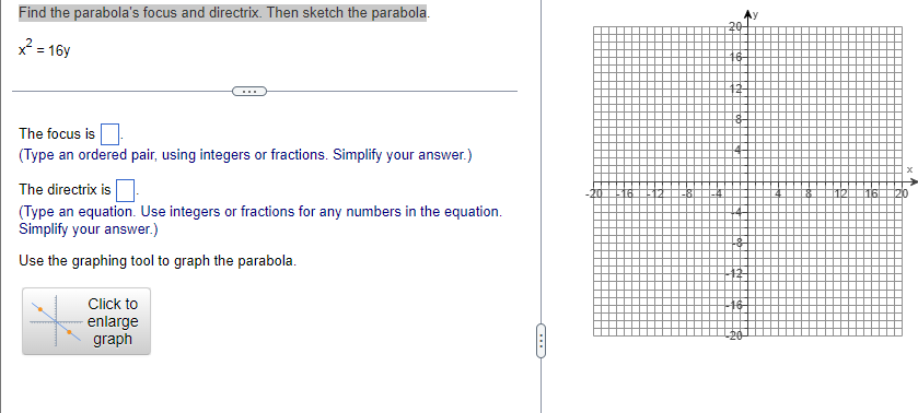 Solved Find the parabola's focus and directrix. Then sketch | Chegg.com