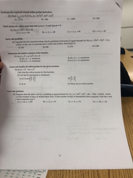 Solved ICATIONS/ MATH 1325 UTIPLE CHOICE. Choose the | Chegg.com