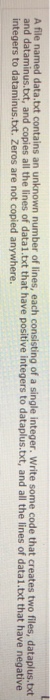 Solved A file named data.txt contains an unknown number of | Chegg.com