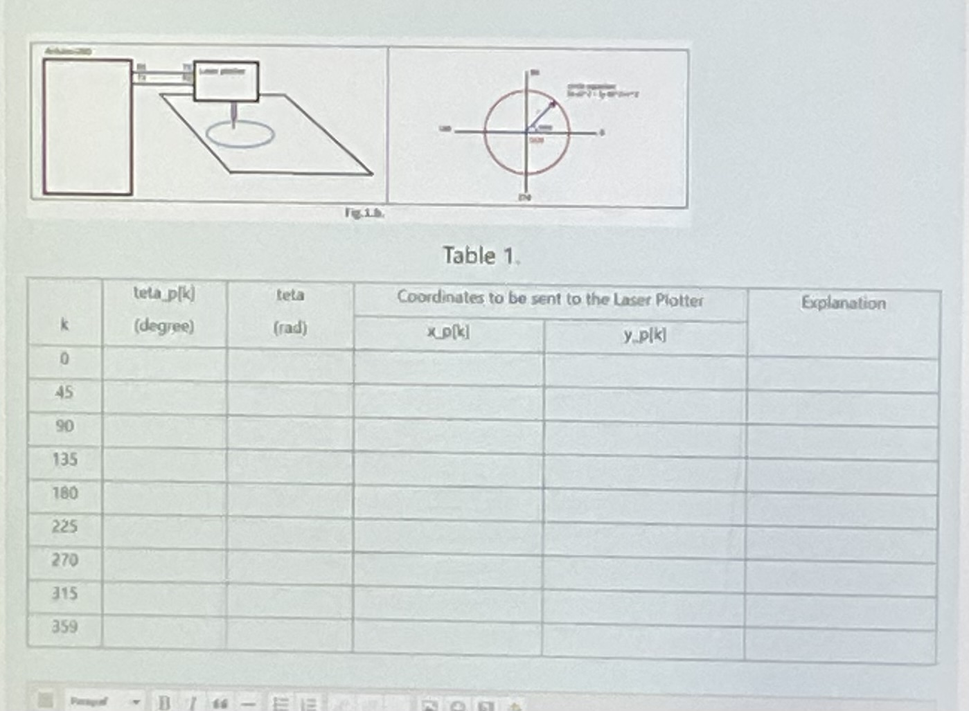 Solved Table 1\#define PI 3.14159 fdefine N360ll lloat teta | Chegg.com