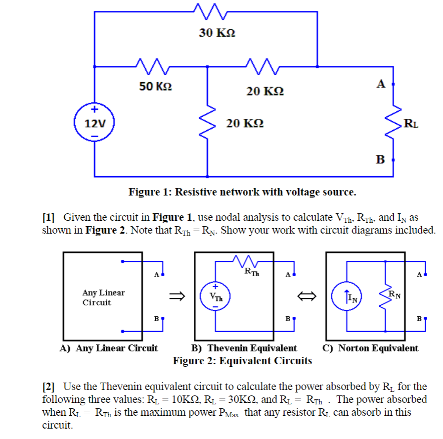 Solved 1] ﻿Given the circuit in Figure 1, ﻿use nodal | Chegg.com