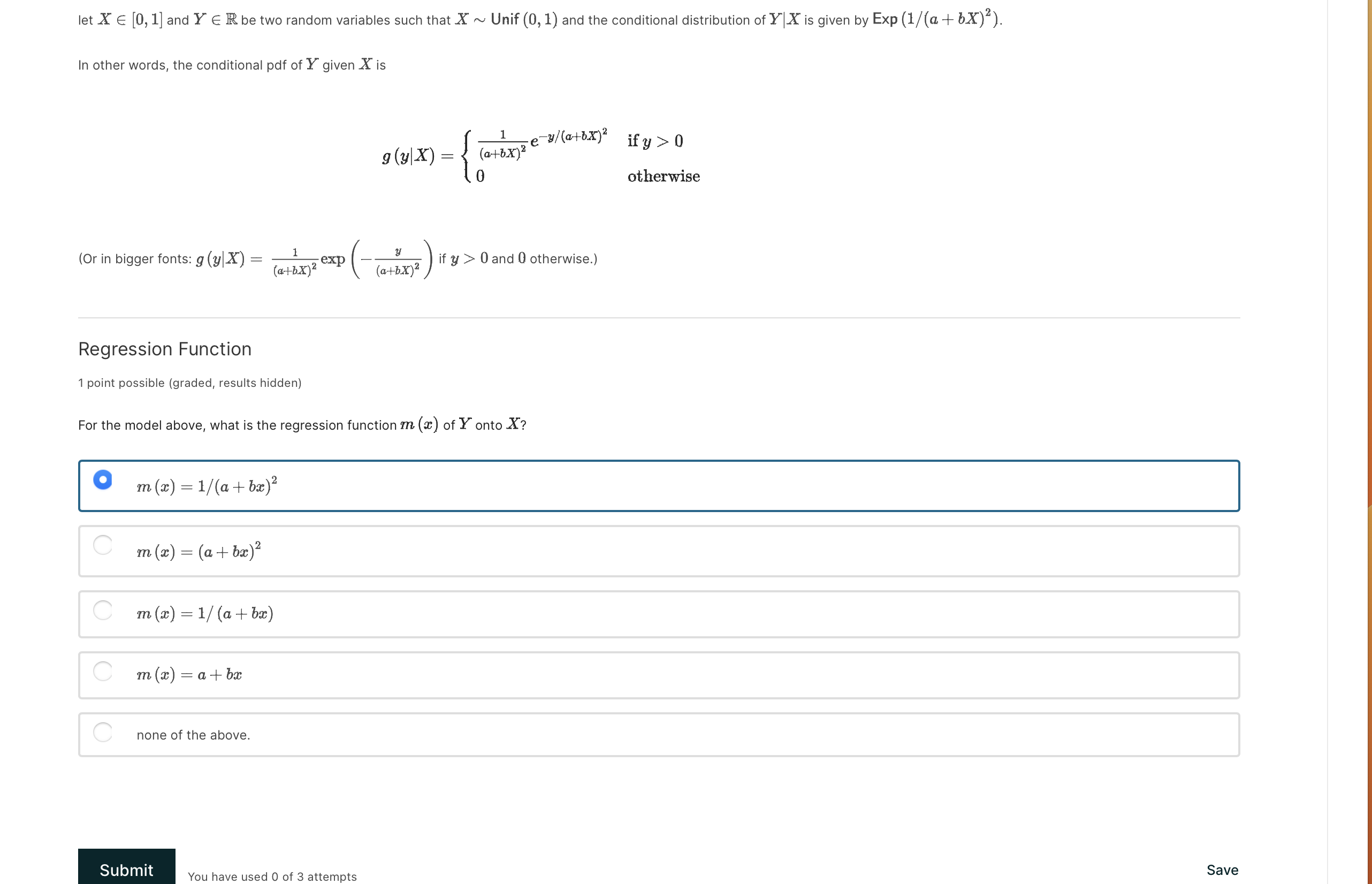 Solved let X∈[0,1] and Y∈R be two random variables such that | Chegg.com