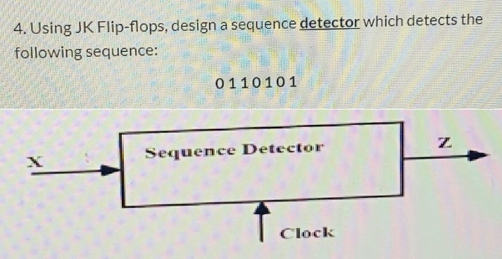 Solved 4 Using Jk Flip Flops Design A Sequence Detector