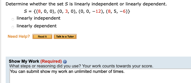 Solved Determine Whether The Set S Spans R2 If The Set Does