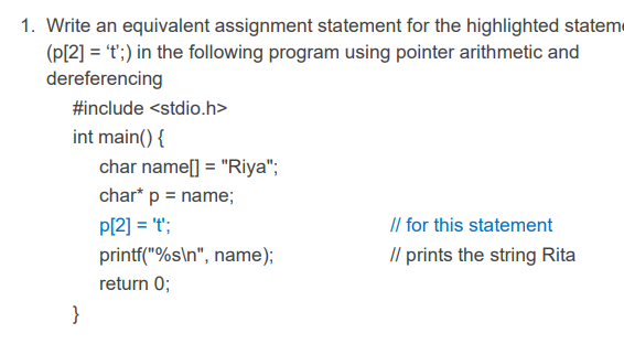 Solved 1. Write an equivalent assignment statement for the | Chegg.com