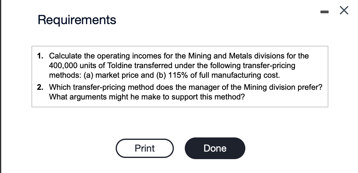 CanMet Corporation has two divisions. The Mining | Chegg.com
