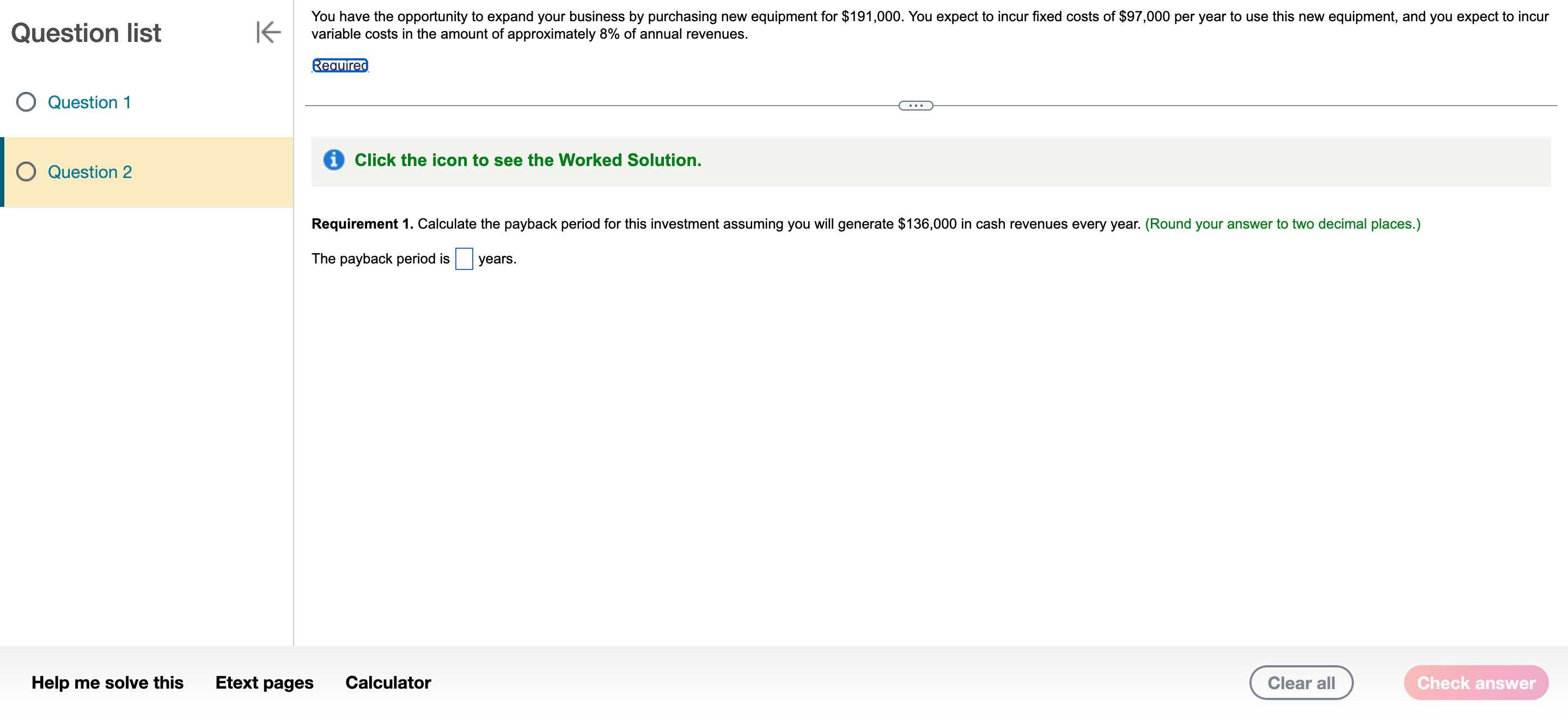 Solved You have the opportunity to expand your business by | Chegg.com