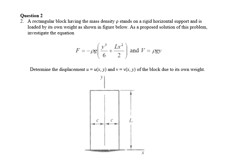 Question 2 2. A rectangular block having the mass | Chegg.com